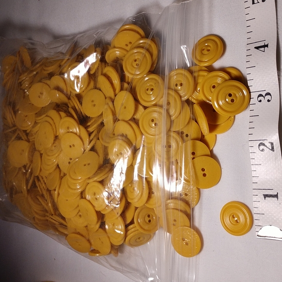 Vintage Yellow Buttons | Office | Vintage Yellow Round Two Hole Buttons ...